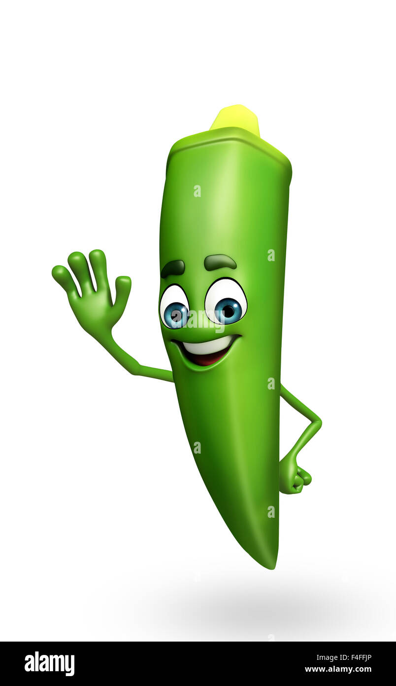 3d rendered illustration of ladyfinger cartoon character Stock Photo ...