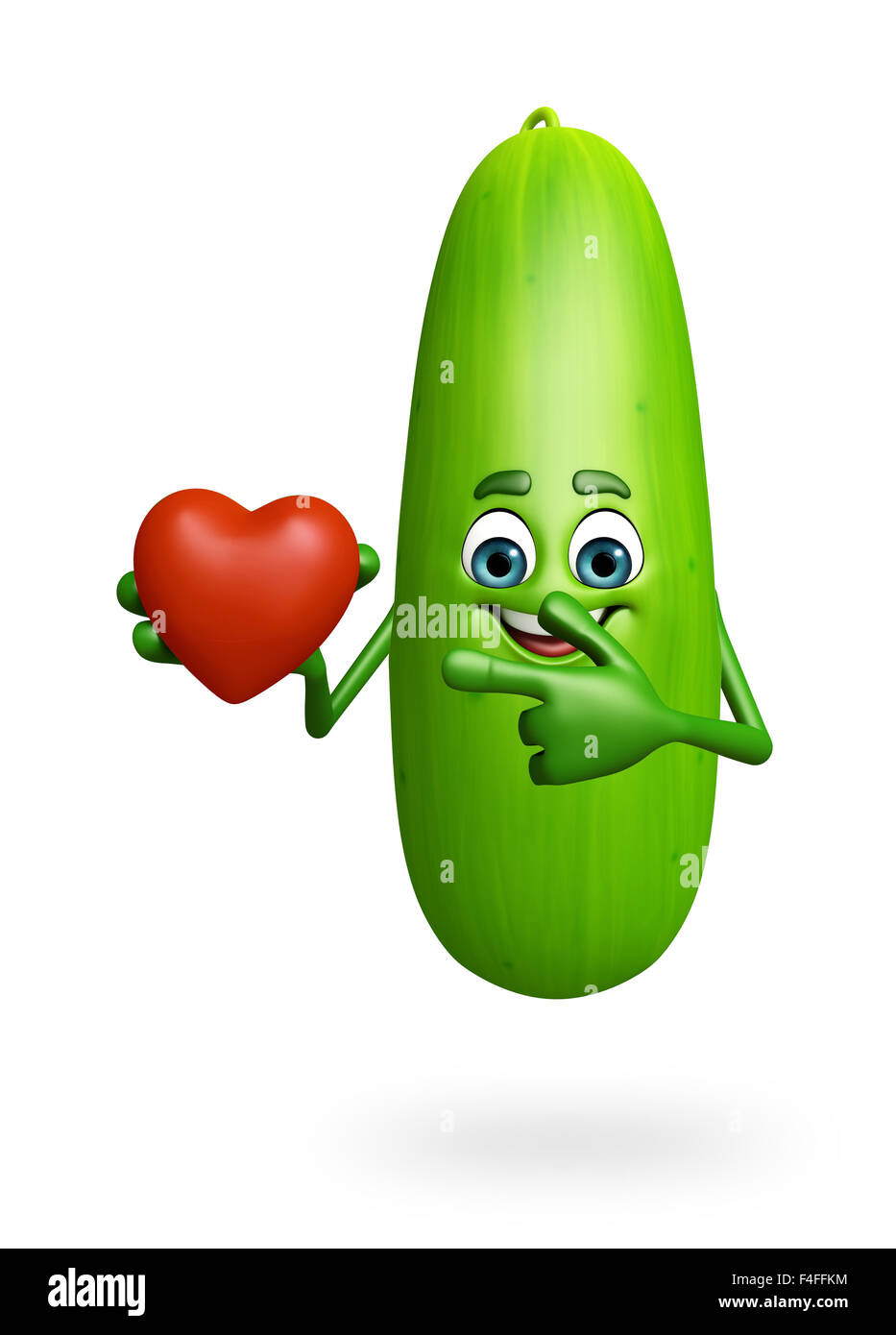 3d rendered illustration of cucumber cartoon character Stock Photo - Alamy