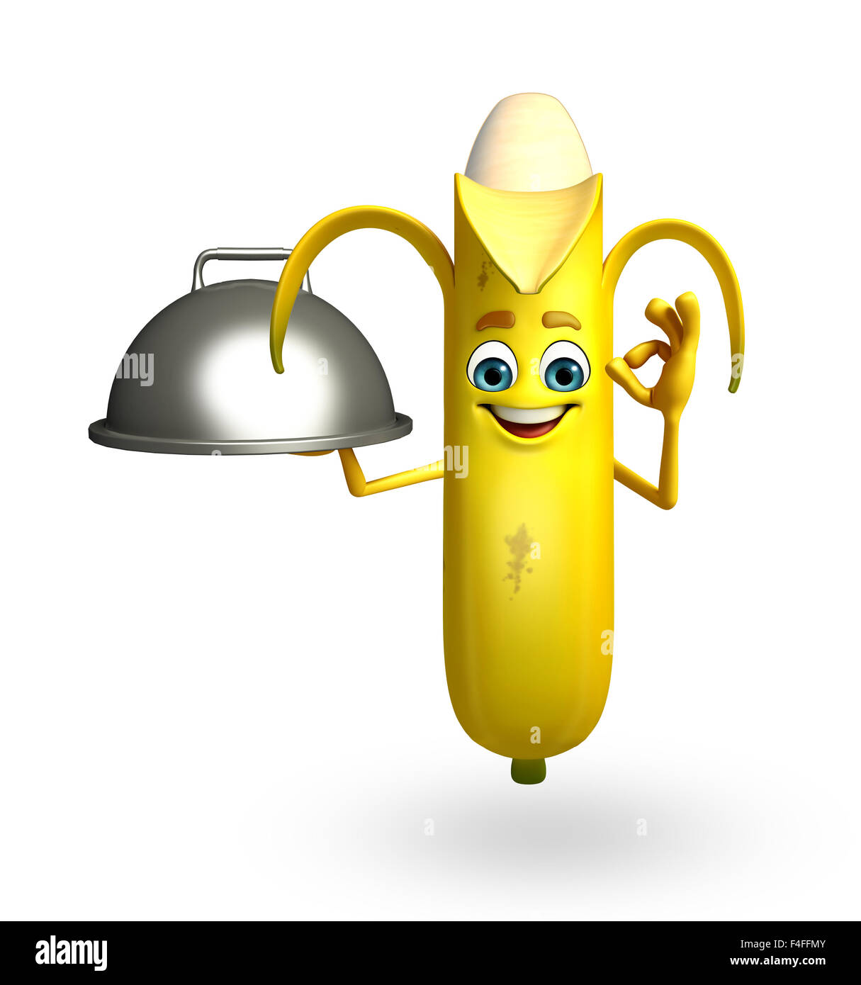 3d rendered illustration of cartoon character of banana Stock Photo - Alamy