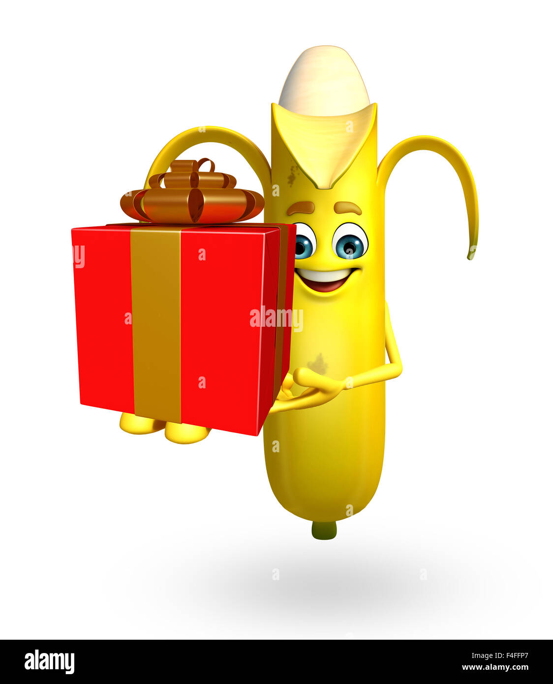 3d rendered illustration of cartoon character of banana Stock Photo - Alamy
