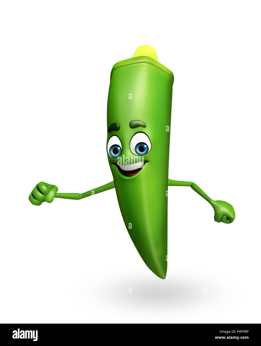3d rendered illustration of ladyfinger cartoon character Stock Photo ...