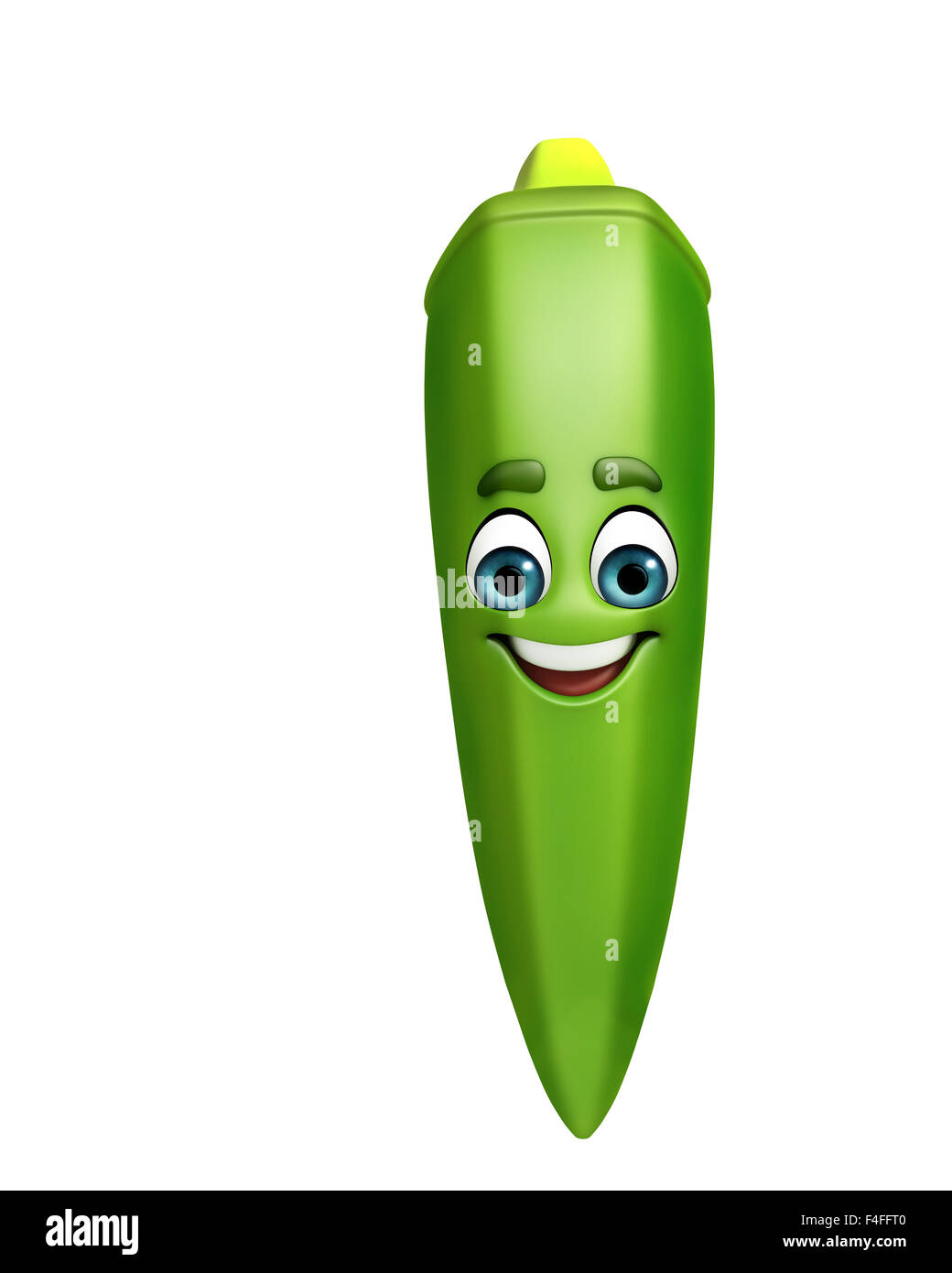 3d rendered illustration of ladyfinger cartoon character Stock Photo ...