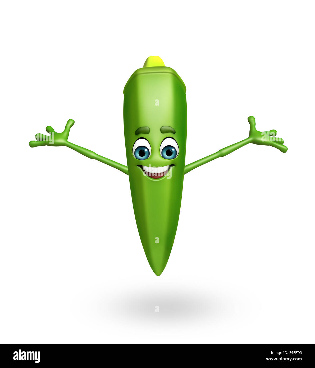 3d rendered illustration of ladyfinger cartoon character Stock Photo ...