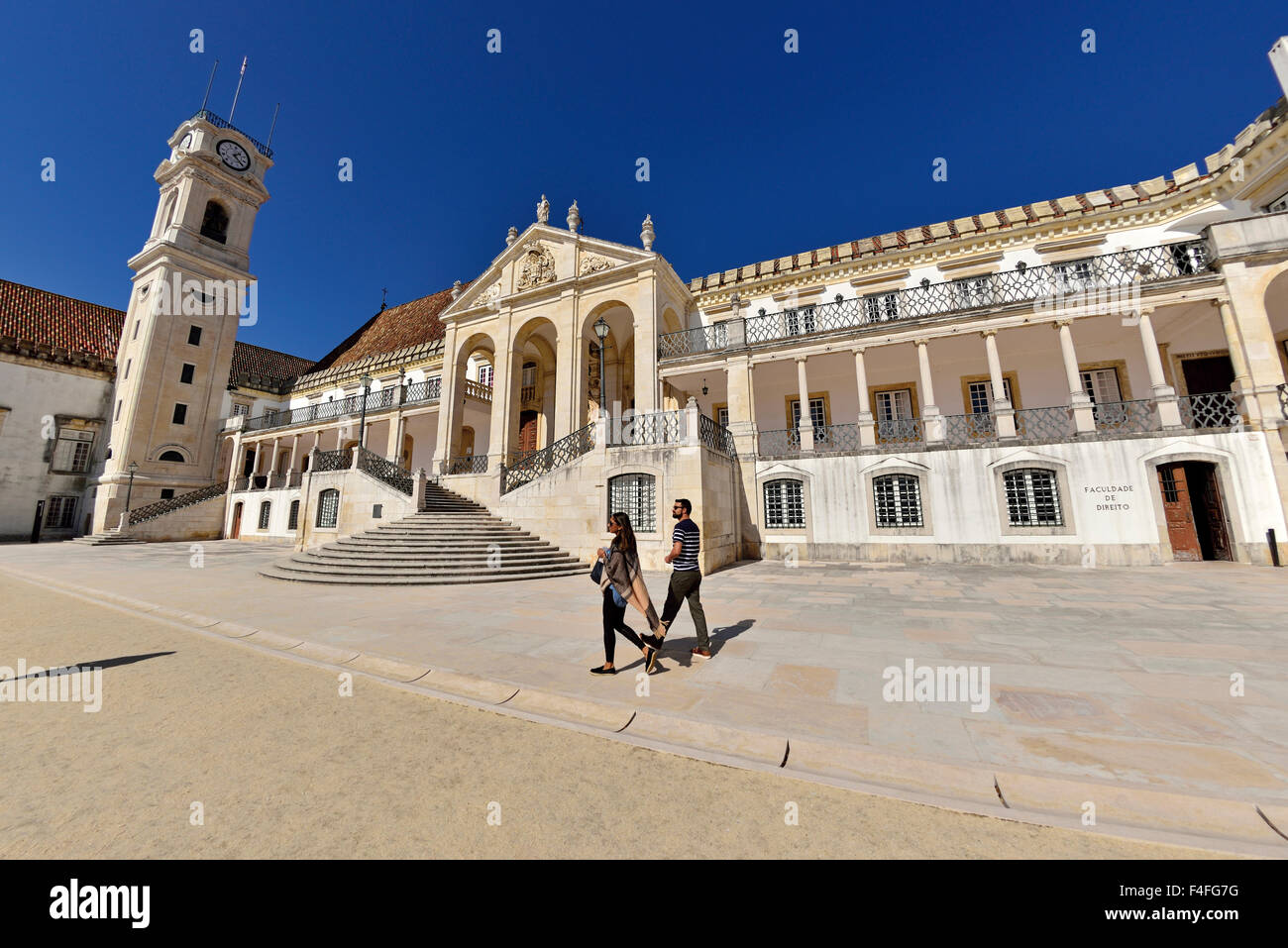 Portugal: Patio of the historic University of Coimbra Stock Photo - Alamy