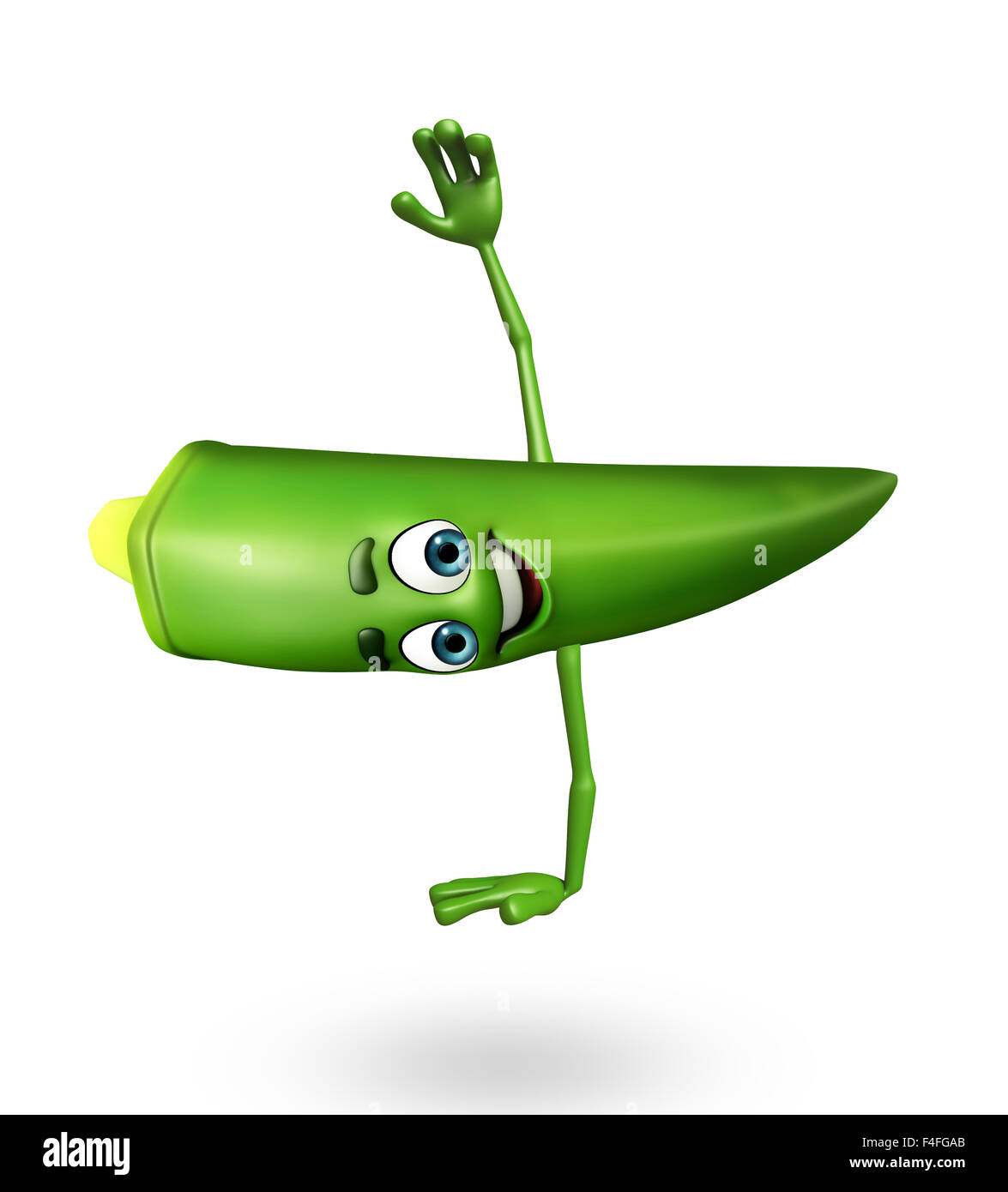 3d rendered illustration of ladyfinger cartoon character Stock Photo ...