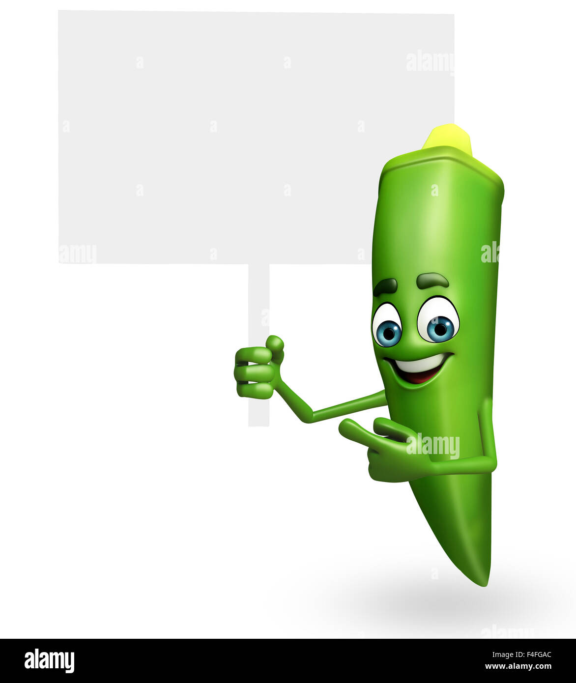 3d rendered illustration of ladyfinger cartoon character Stock Photo ...