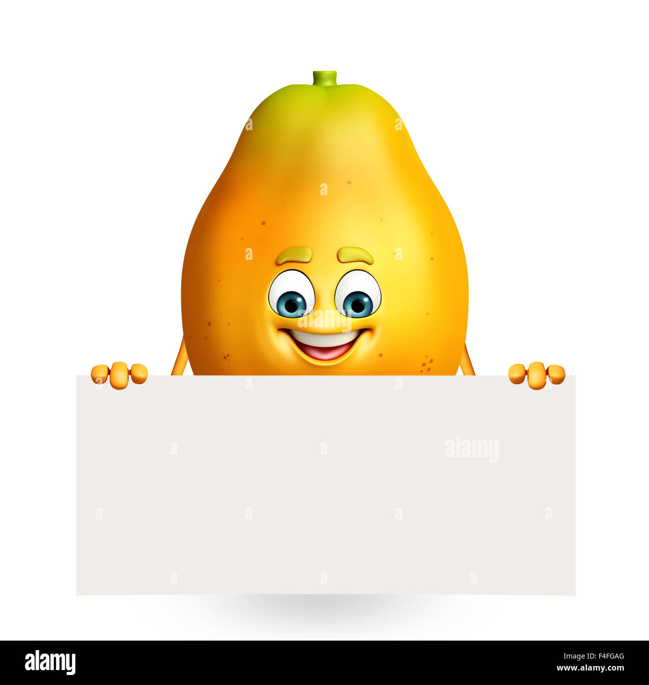 3d rendered illustration of papaya cartoon character Stock Photo - Alamy