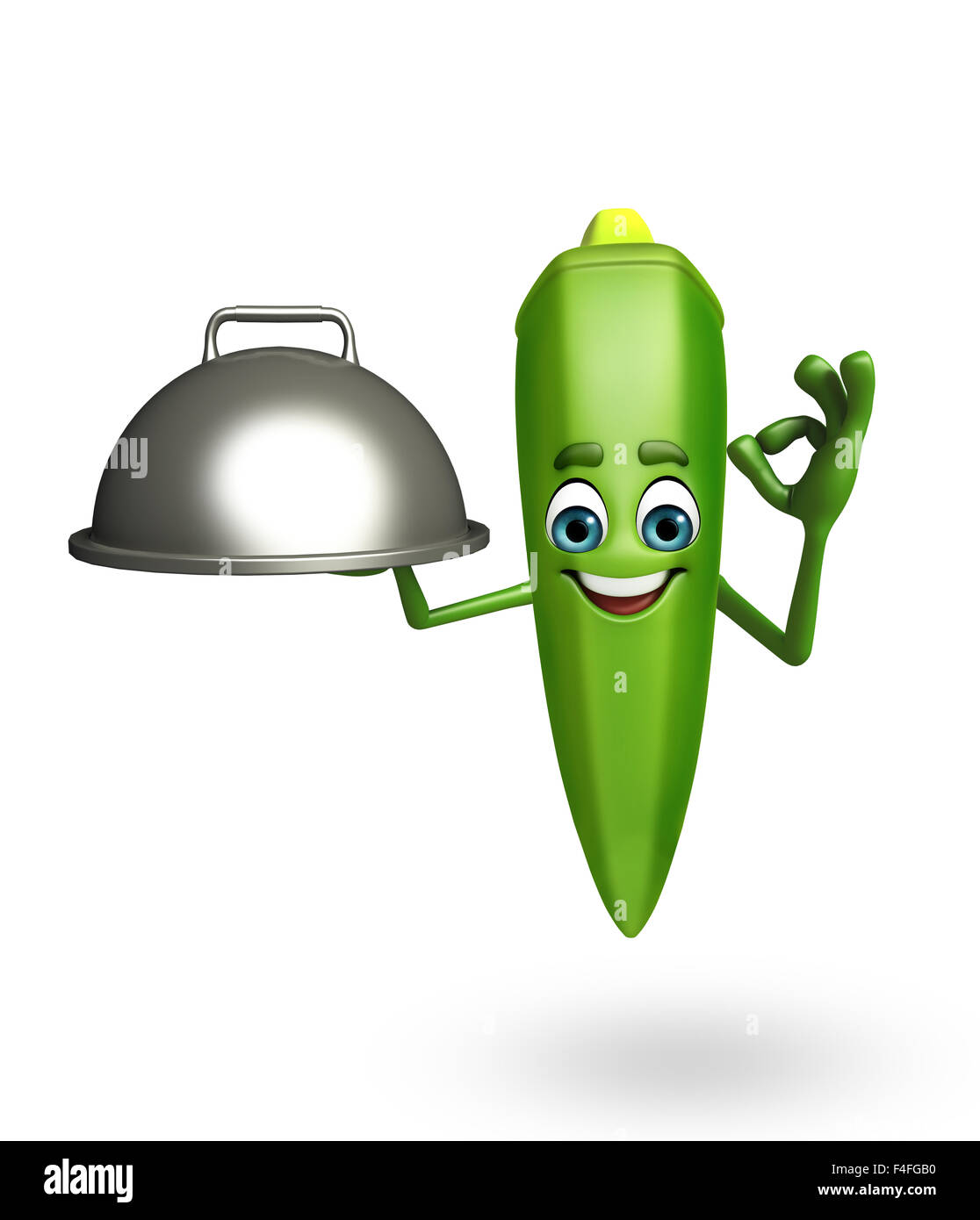 3d rendered illustration of ladyfinger cartoon character Stock Photo ...