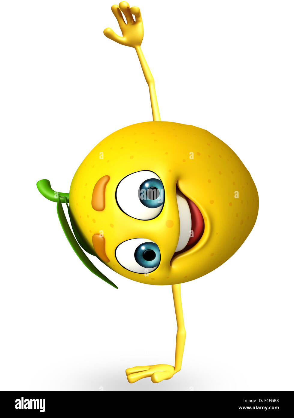3d rendered illustration of lemon cartoon character Stock Photo - Alamy
