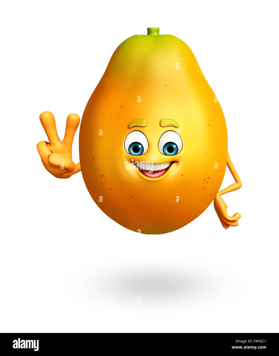3d rendered illustration papaya cartoon hi-res stock photography and ...