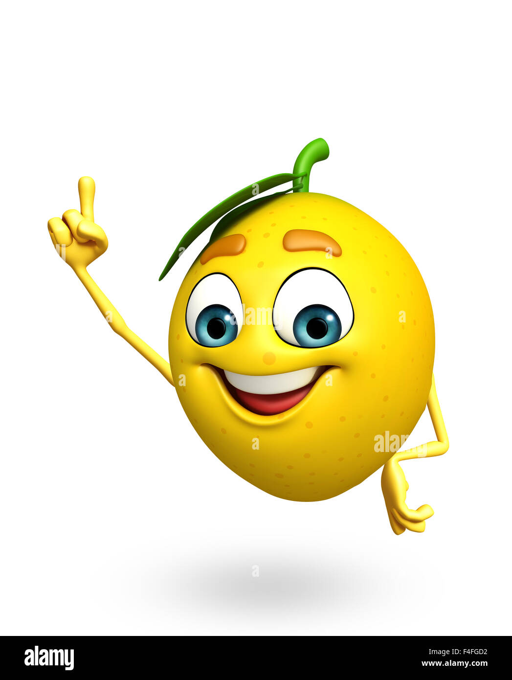 3d rendered illustration of lemon cartoon character Stock Photo - Alamy