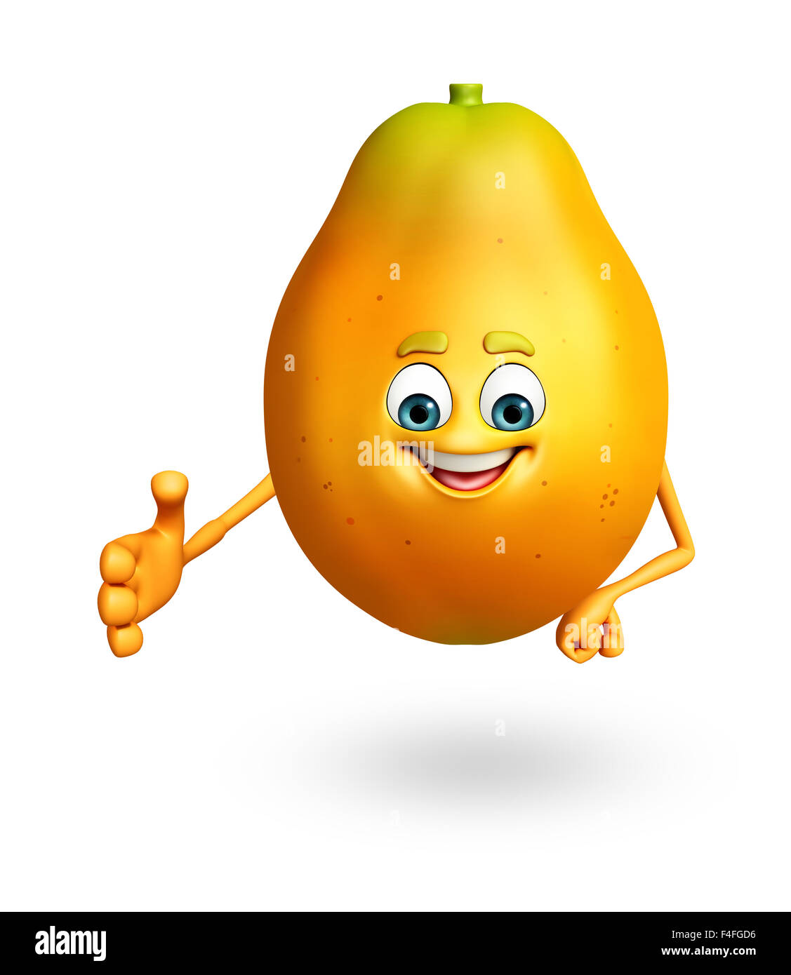 3d rendered illustration papaya cartoon hi-res stock photography and ...