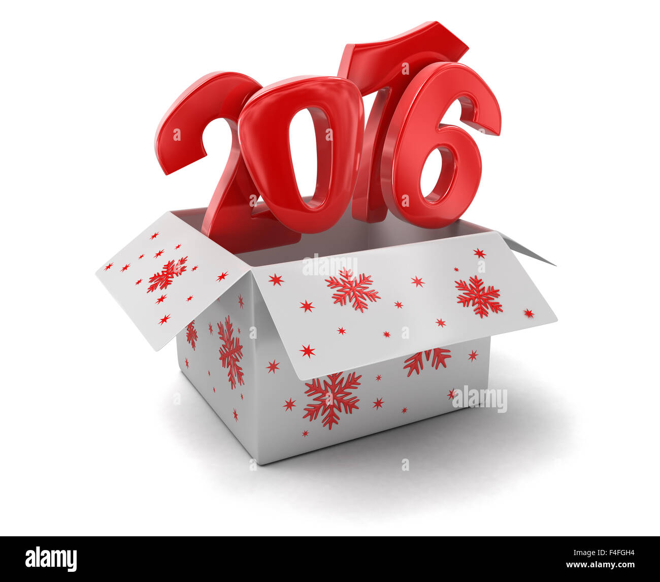 New year 2016 in box (clipping path included Stock Photo - Alamy