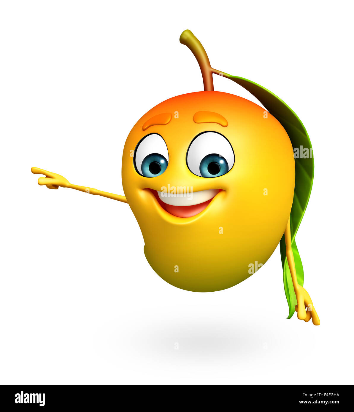 3d rendered illustration of mango cartoon character Stock Photo - Alamy