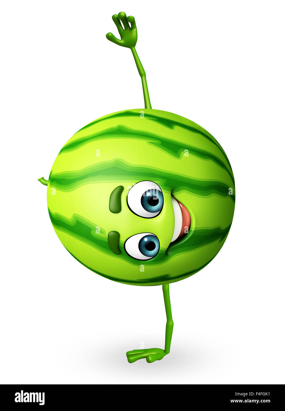 3d rendered illustration of watermelon cartoon character Stock Photo ...