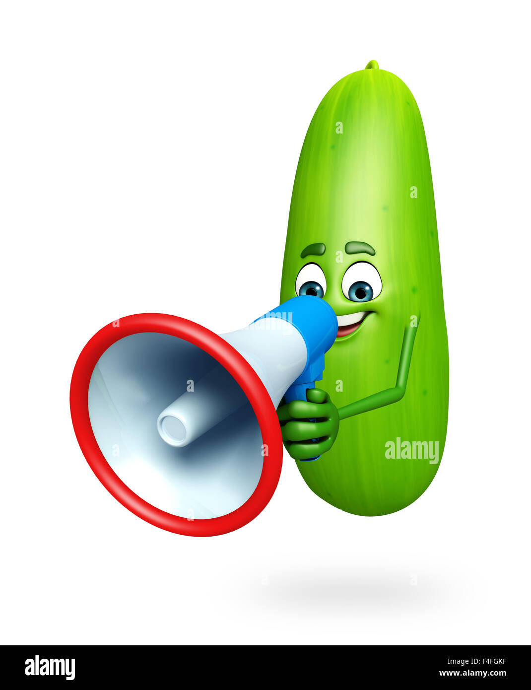 3d rendered illustration of cucumber cartoon character Stock Photo - Alamy