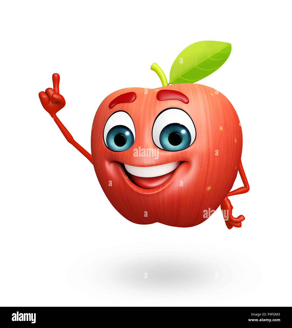 3d rendered illustration of apple cartoon character Stock Photo - Alamy