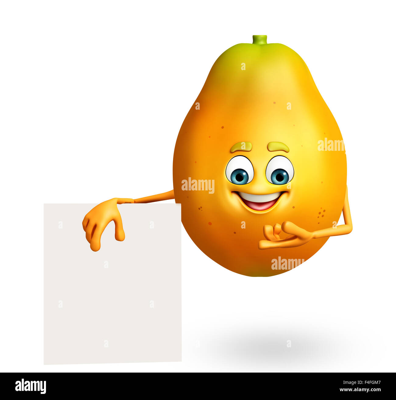 3d rendered illustration of papaya cartoon character Stock Photo - Alamy