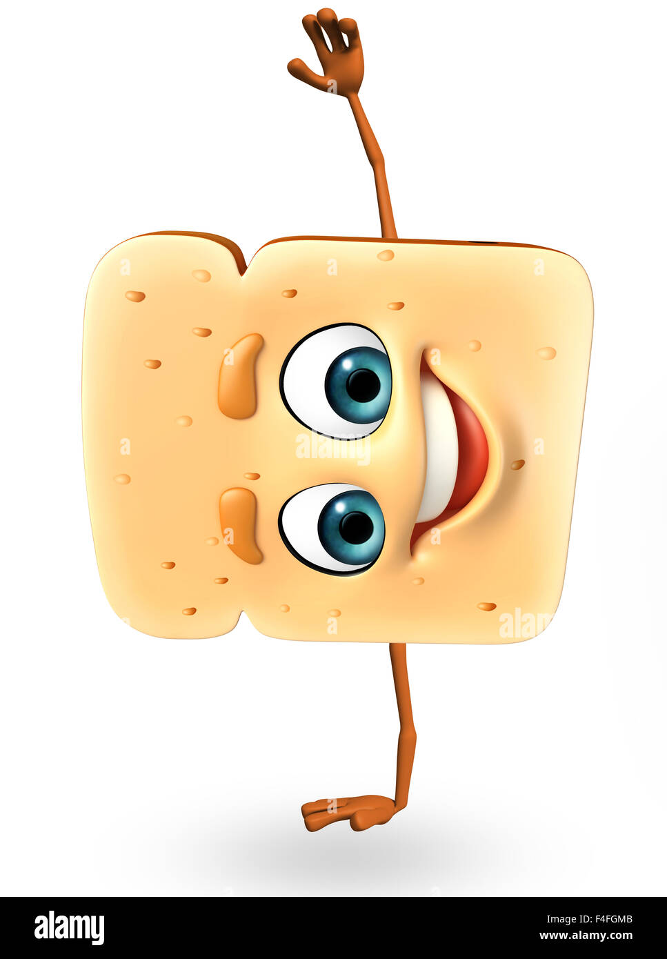 3d rendered illustration of cartoon character of bread Stock Photo - Alamy