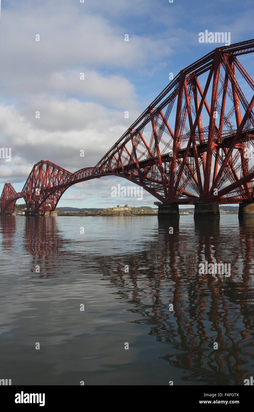 Isle of Inchgarvie and Forth Rail Bridge Scotland October 2015 Stock ...