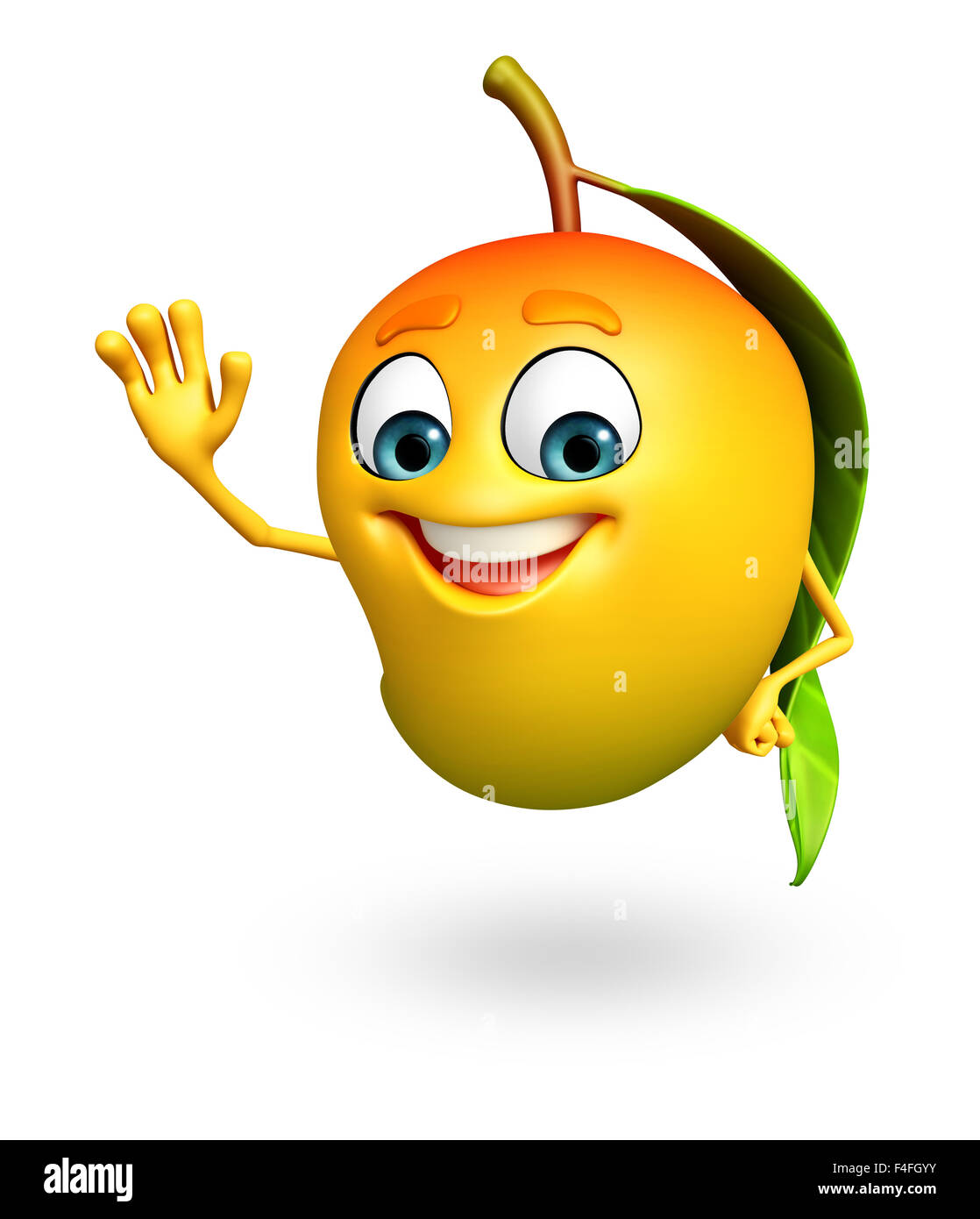 3d rendered illustration of mango cartoon character Stock Photo - Alamy