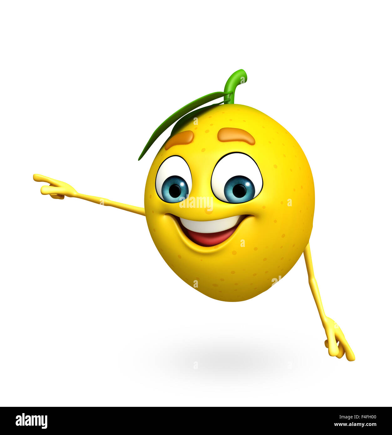 3d rendered illustration of lemon cartoon character Stock Photo - Alamy