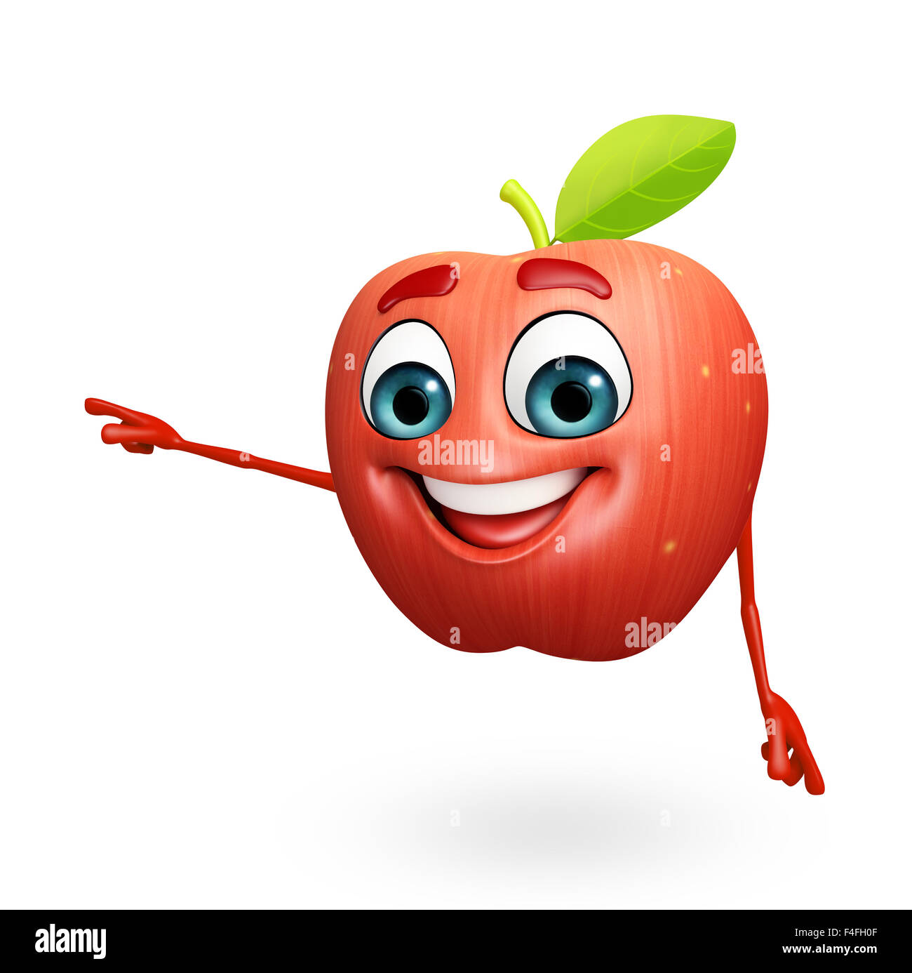 3d rendered illustration of apple cartoon character Stock Photo - Alamy