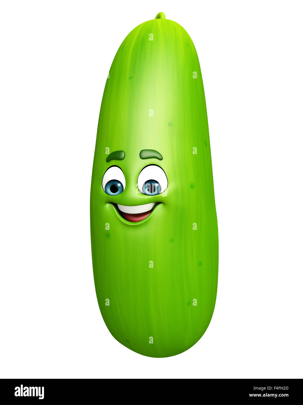 3d rendered illustration of cucumber cartoon character Stock Photo - Alamy