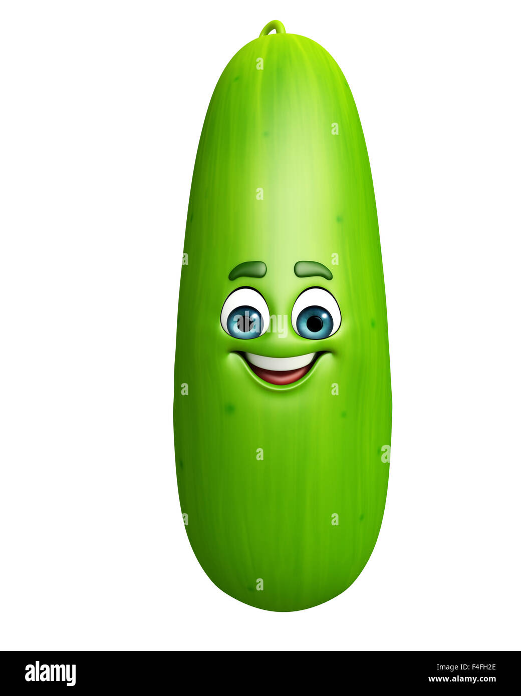 3d rendered illustration of cucumber cartoon character Stock Photo - Alamy