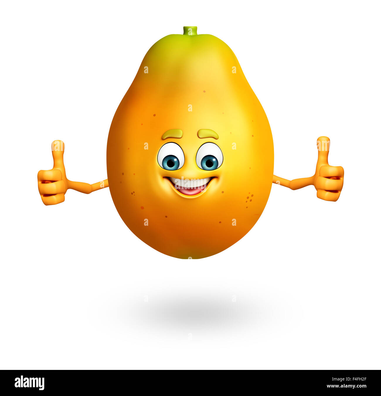 3d rendered illustration of papaya cartoon character Stock Photo - Alamy