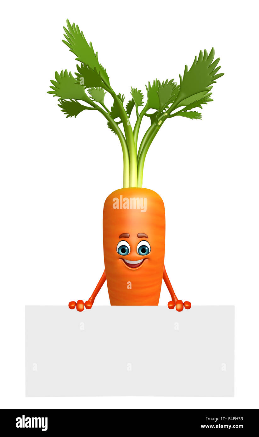 3d rendered illustration of carrot cartoon character Stock Photo - Alamy