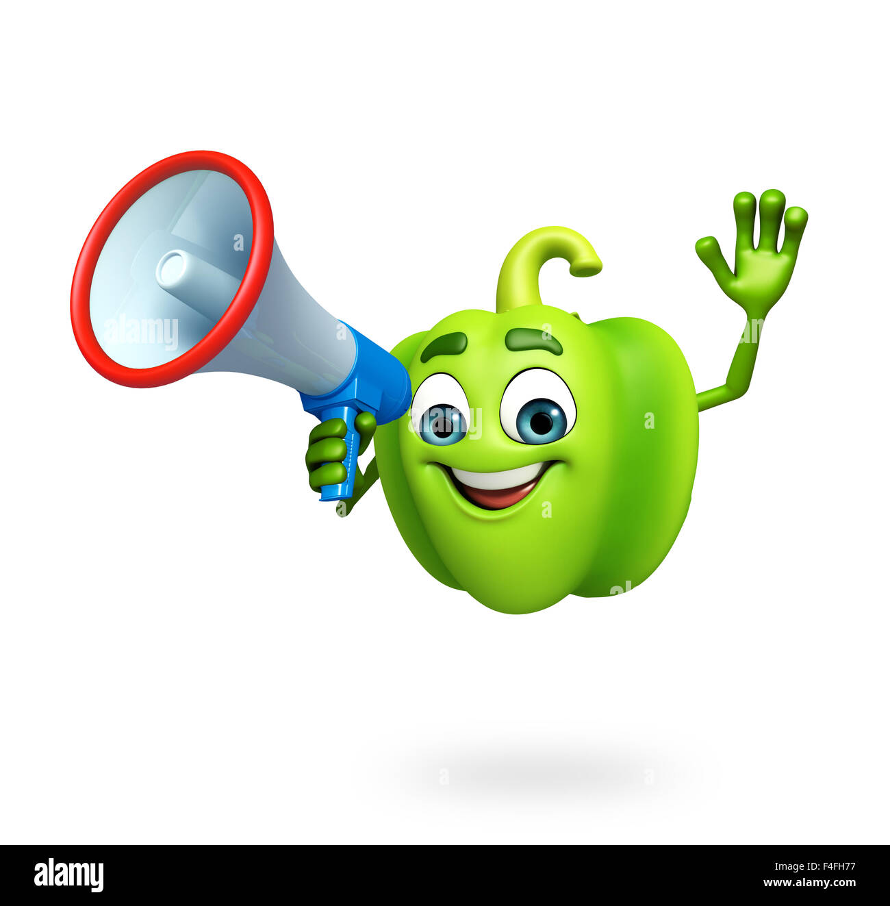 3d rendered illustration of cartoon character of capsicum Stock Photo ...