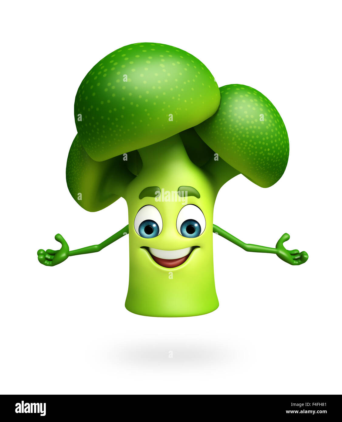 3d rendered illustration of cartoon character of broccoli Stock Photo - Alamy