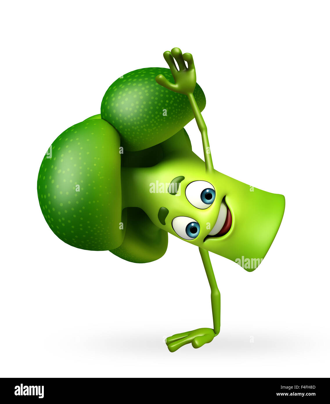 3d rendered illustration of cartoon character of broccoli Stock Photo ...