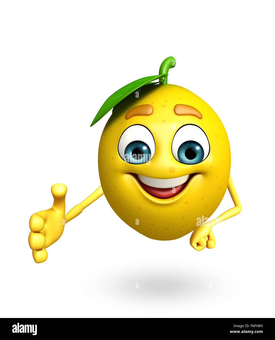3d rendered illustration of lemon cartoon character Stock Photo - Alamy