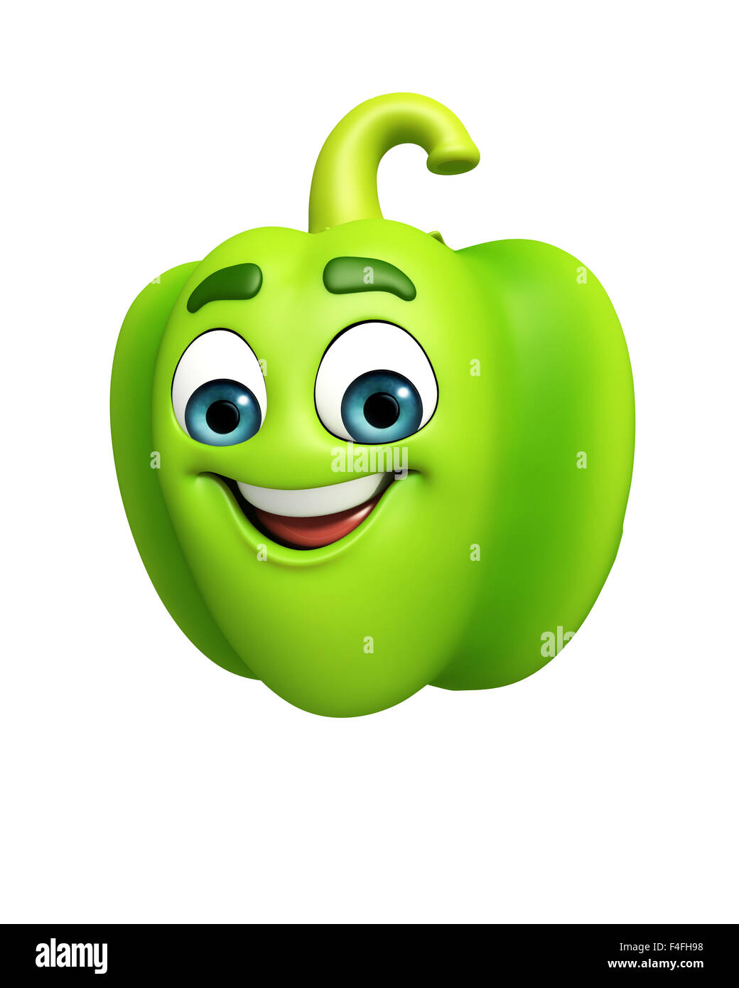 3d rendered illustration of cartoon character of capsicum Stock Photo ...