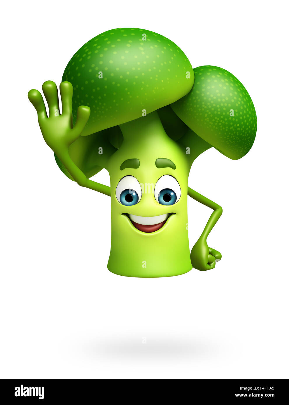 3d rendered illustration of cartoon character of broccoli Stock Photo - Alamy