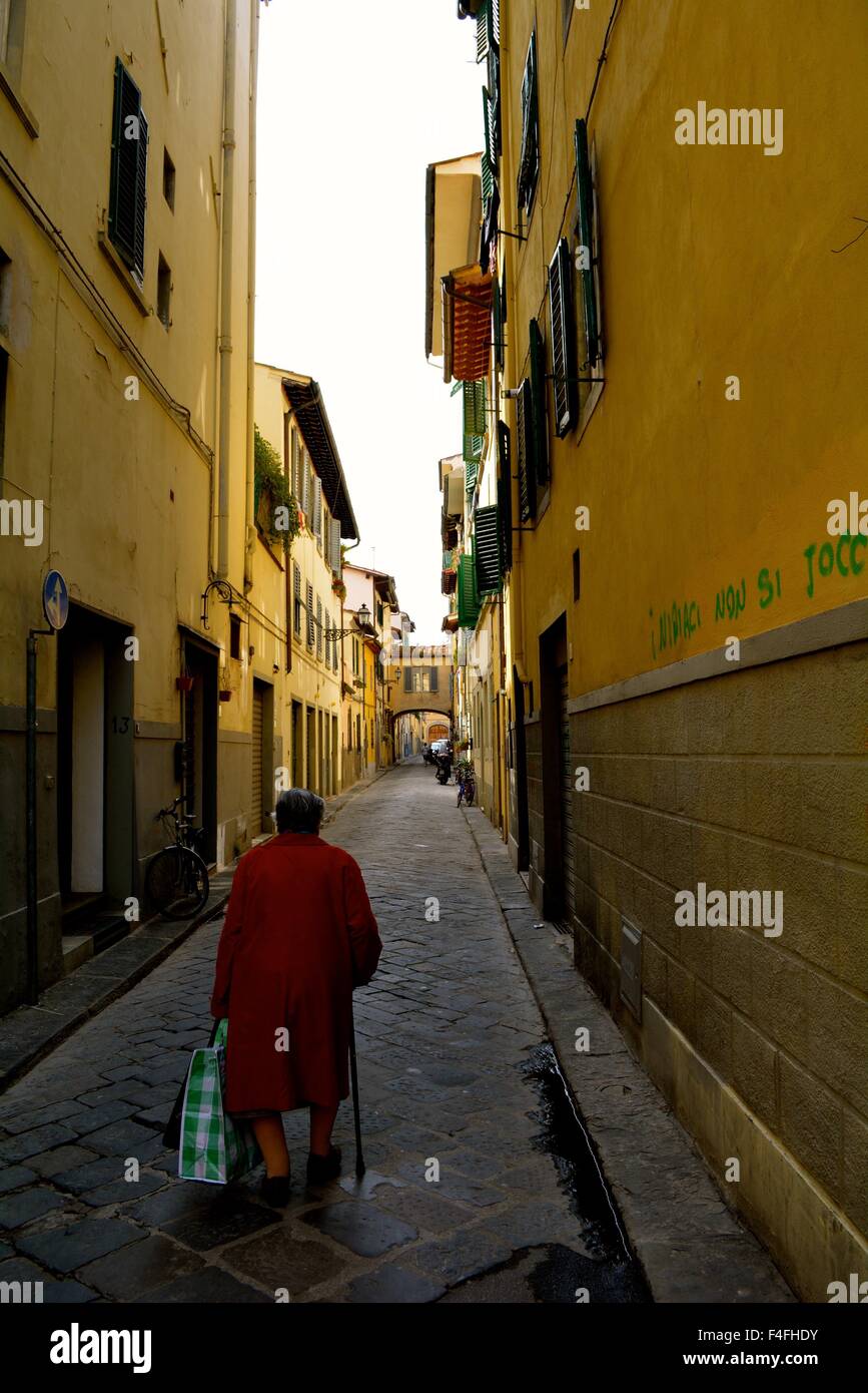 Elderly italian woman walking in hi-res stock photography and images ...