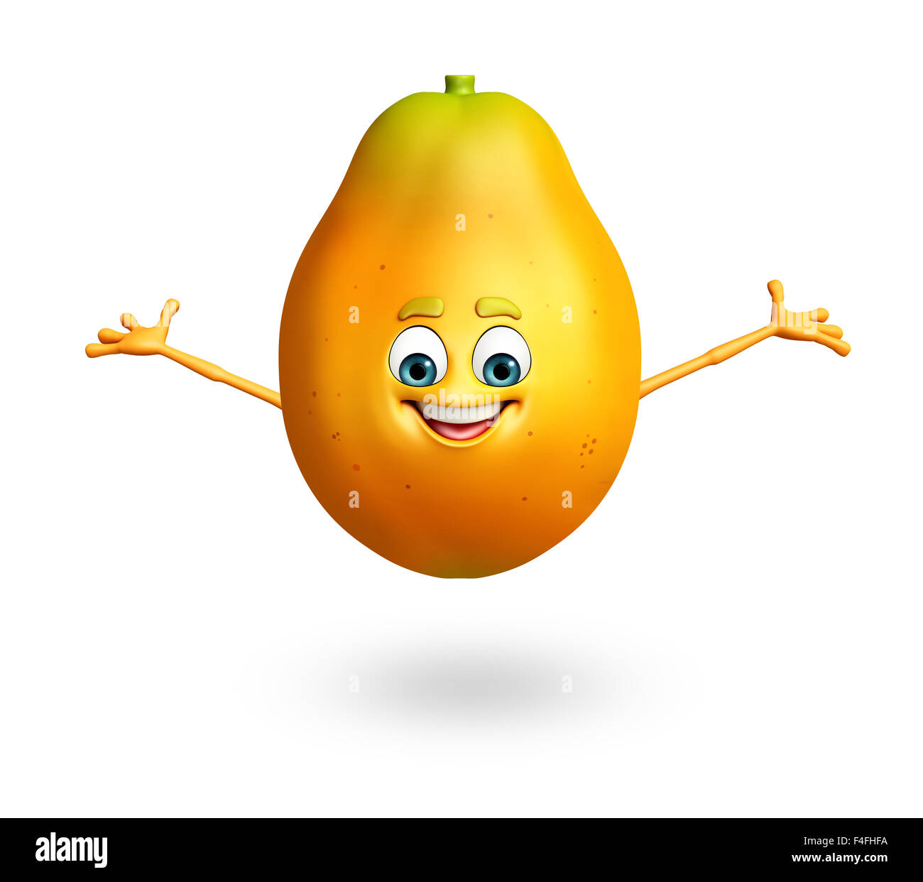 3d rendered illustration of papaya cartoon character Stock Photo - Alamy