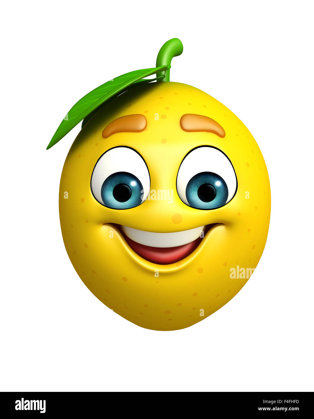 3d rendered illustration of lemon cartoon character Stock Photo - Alamy