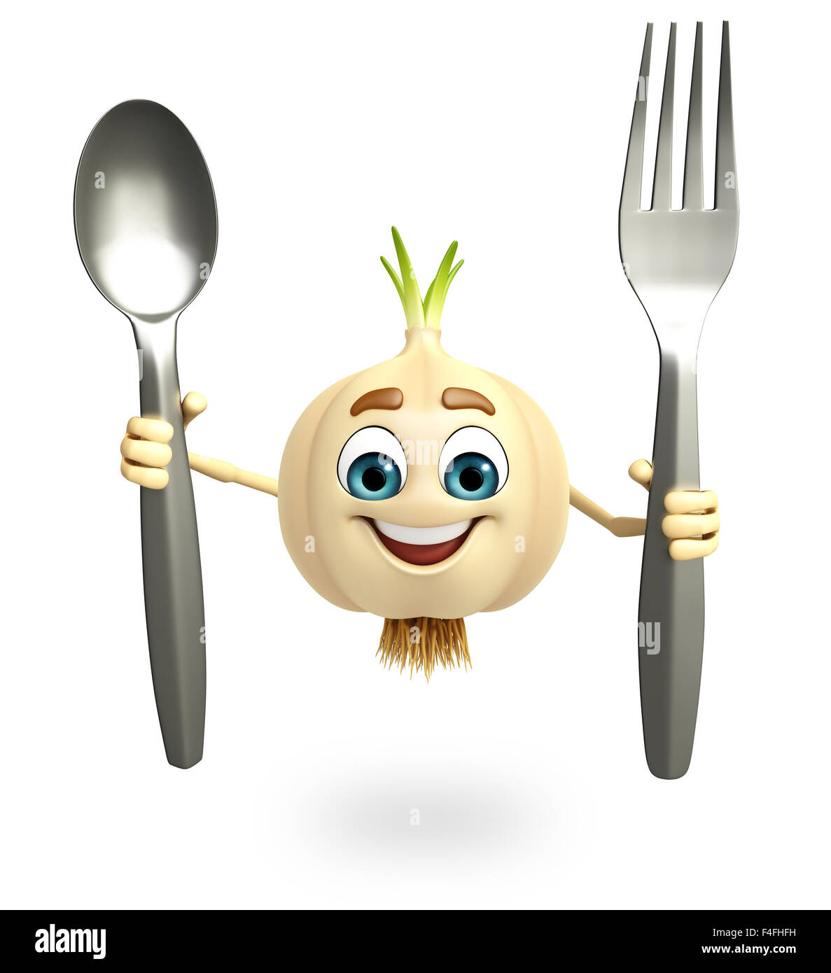 3d rendered illustration of Garlic cartoon character Stock Photo - Alamy