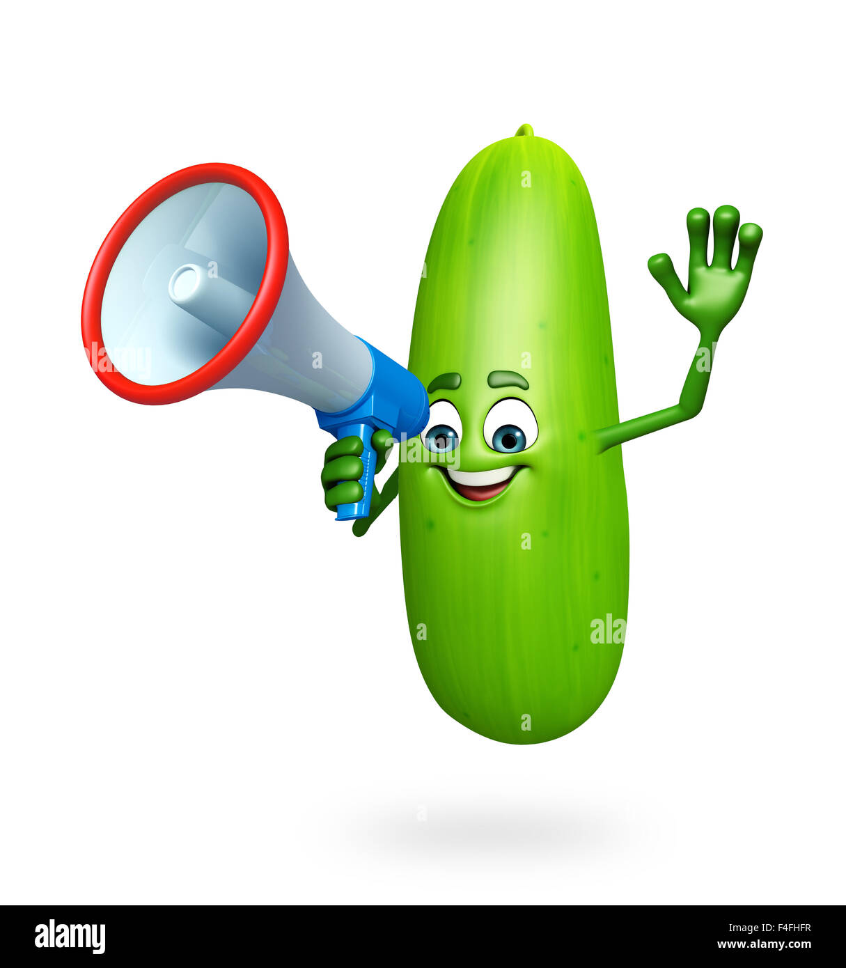 3d rendered illustration of cucumber cartoon character Stock Photo - Alamy