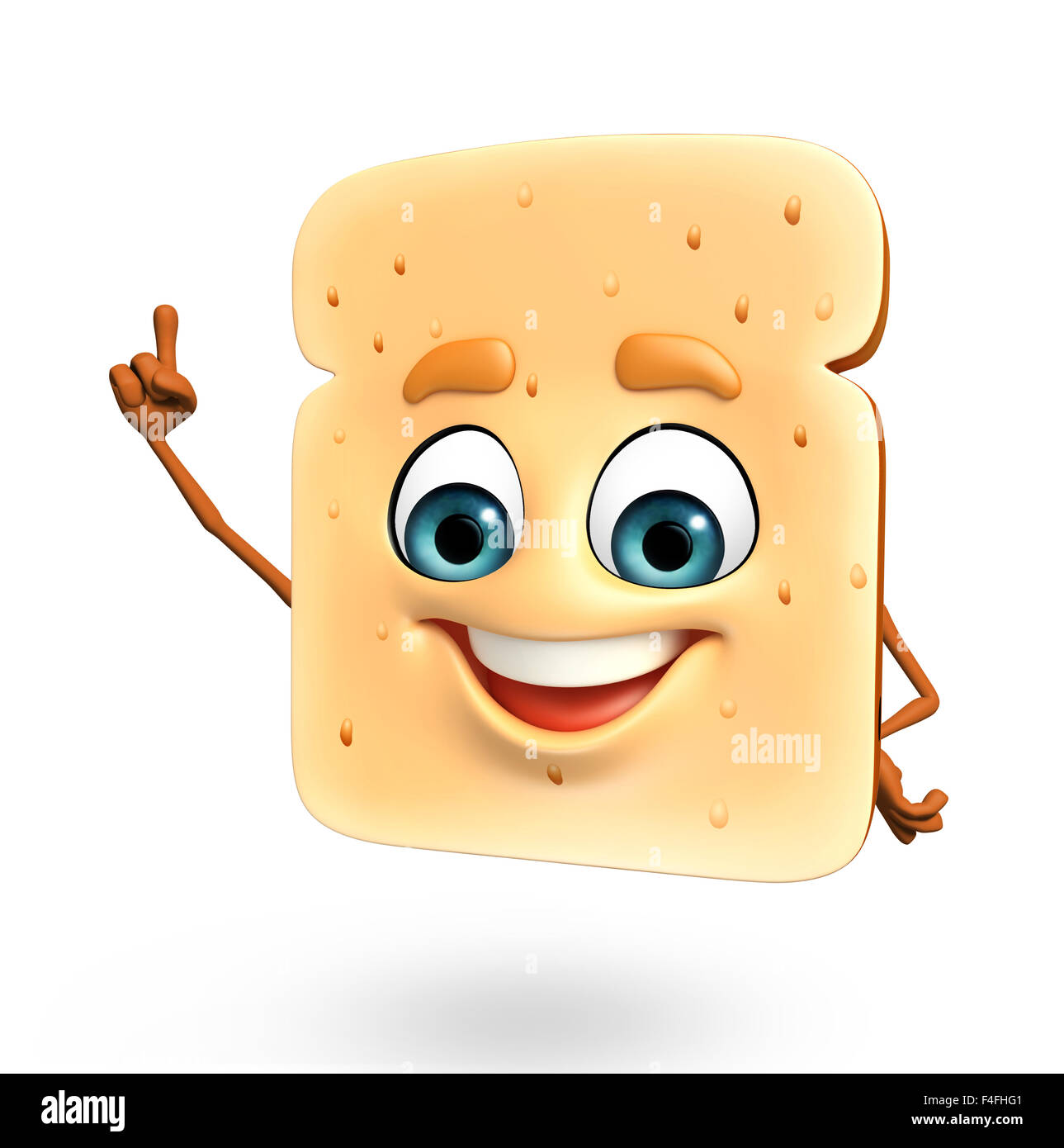 3d rendered illustration of cartoon character of bread Stock Photo - Alamy