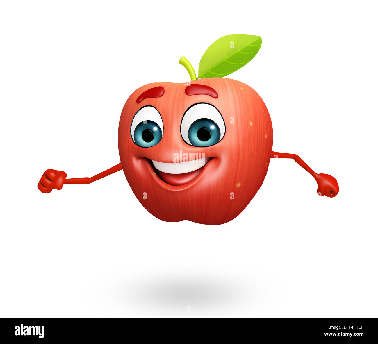 3d rendered illustration of apple cartoon character Stock Photo - Alamy