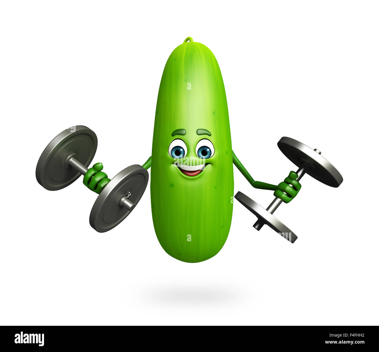 3d rendered illustration of cucumber cartoon character Stock Photo - Alamy