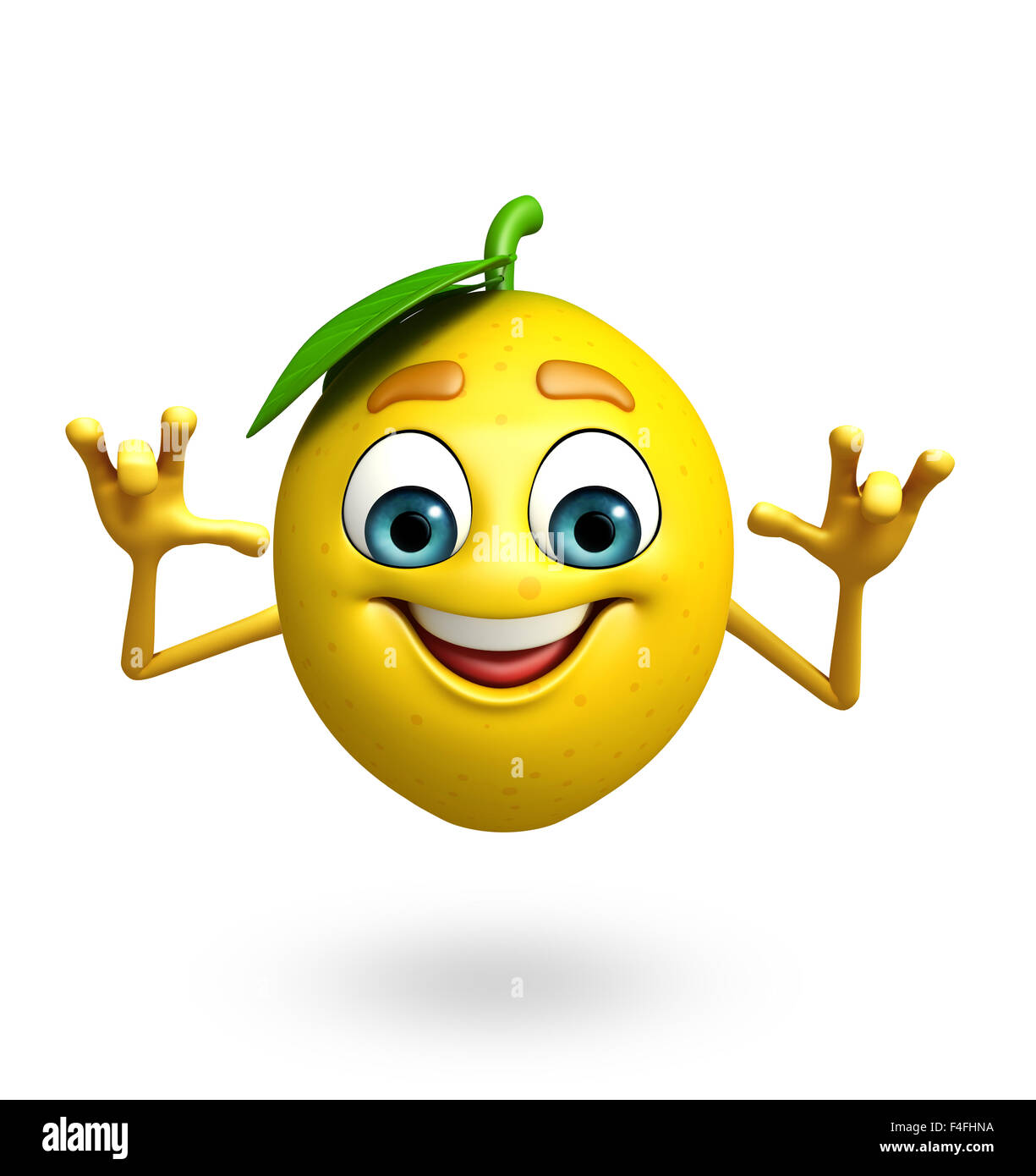 3d rendered illustration of lemon cartoon character Stock Photo - Alamy