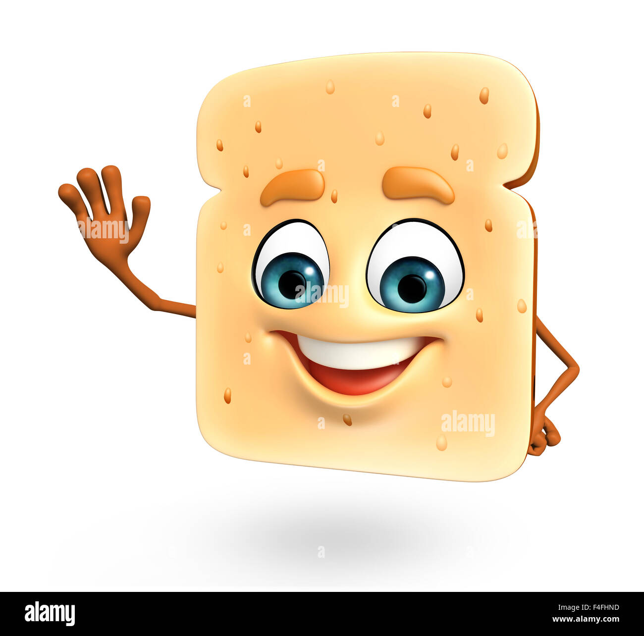 3d rendered illustration of cartoon character of bread Stock Photo - Alamy