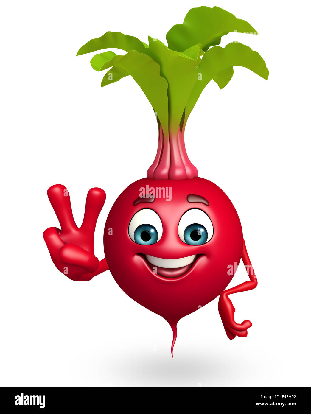 3d rendered illustration of cartoon character of beet root Stock Photo ...
