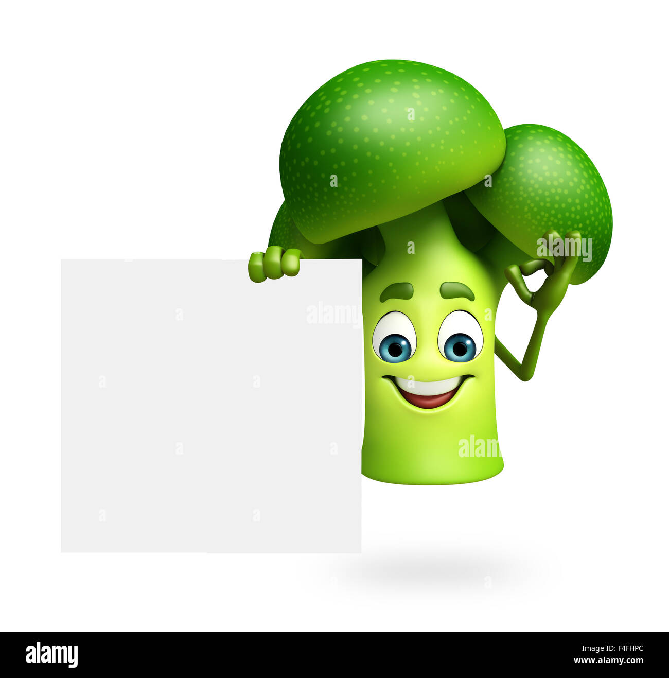 3d rendered illustration of cartoon character of broccoli Stock Photo - Alamy