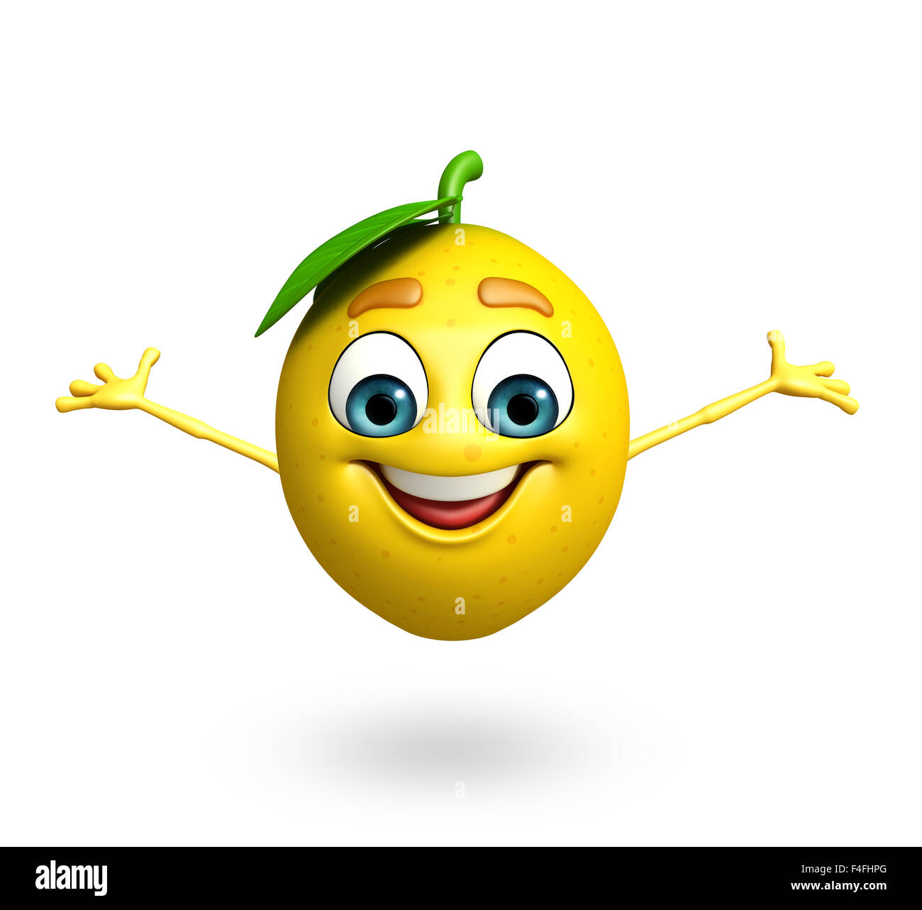 3d rendered illustration of lemon cartoon character Stock Photo - Alamy